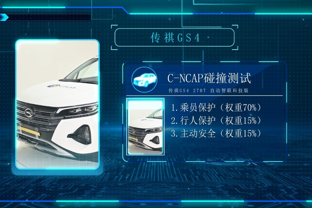 C-NCAP碰撞测试：传祺GS4综合得分率91.0%_凤凰网视频_凤凰网